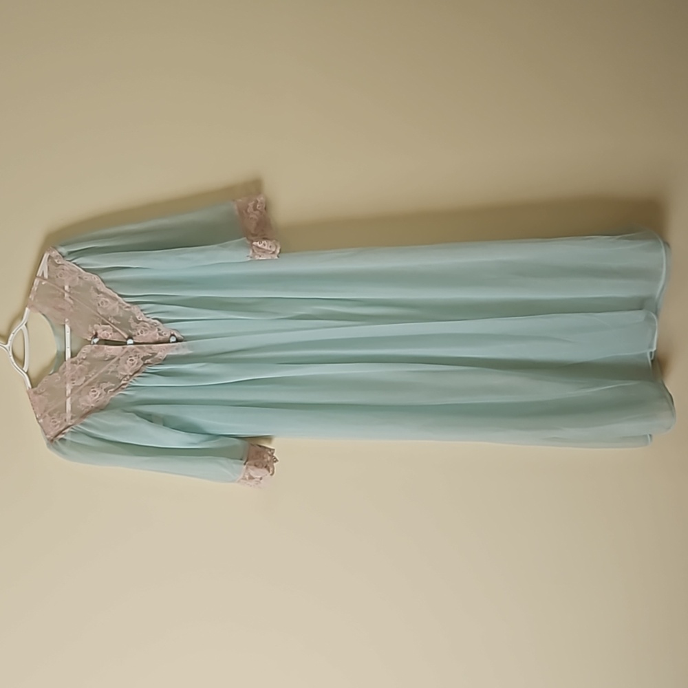 Vintage Texsheen Lingerie Blue House Robe - Gem